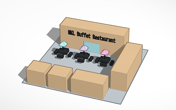 3D design MKL Hotel Plaza - Tinkercad