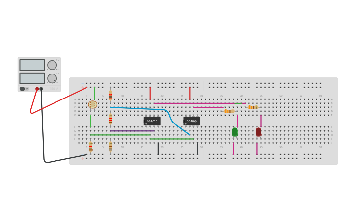 Circuit Design 2 X Comparator Tinkercad
