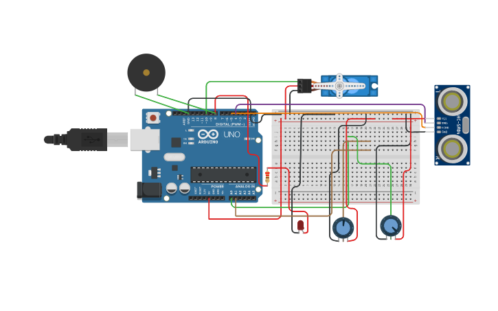 Circuit design Inteligent Braking System Assistant using an Ultrasonic ...