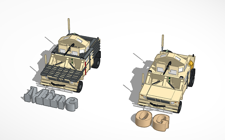3D design humvee - Tinkercad