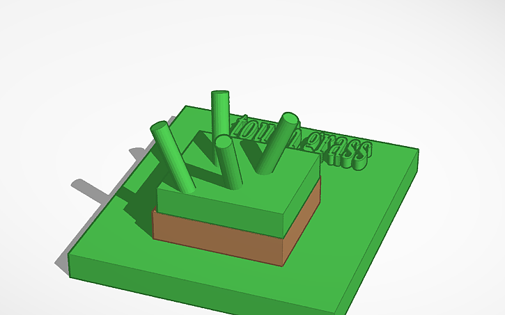 3D design grass touching - Tinkercad