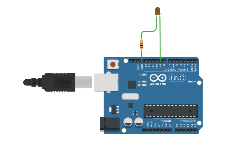 Circuit design Arduino Candle Simulator - Tinkercad
