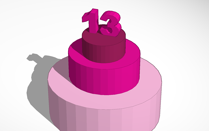 3D design Birthday Cake - Tinkercad