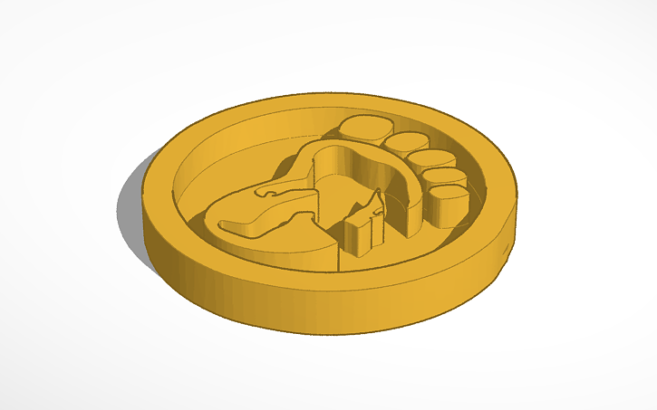3D design Big Foot Coin - Tinkercad