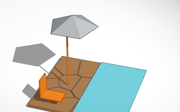 3D design patio deck - Tinkercad