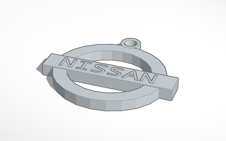 3D design NISSAN Keychain - Tinkercad