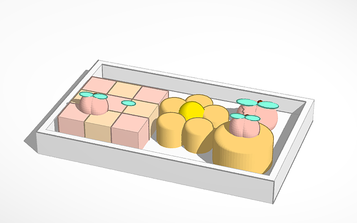 3D design peachy snacks - Tinkercad