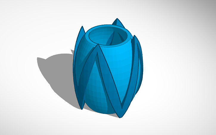 3D design 3d Printable Stylish pen holder | Tinkercad