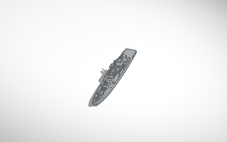3D design Project 11356 Krivak IV class-frigate - Tinkercad