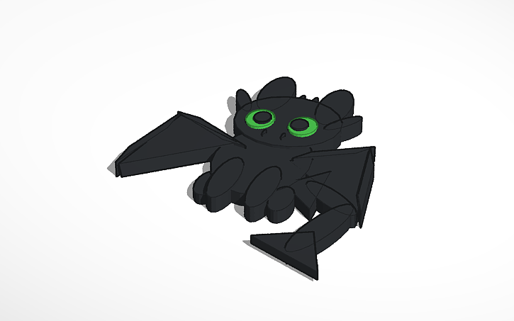 3D design toothless - Tinkercad