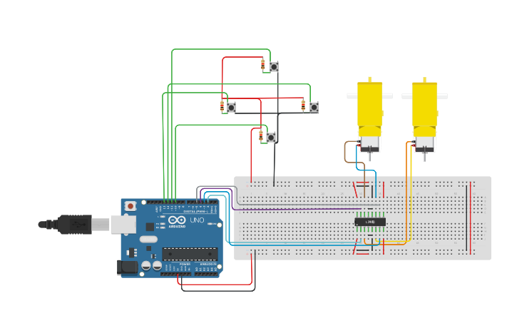 Circuit design Robot Operation Tx and Rx | Tinkercad
