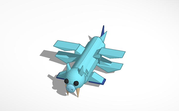 3D design Duke Fishron_Terraria - Tinkercad