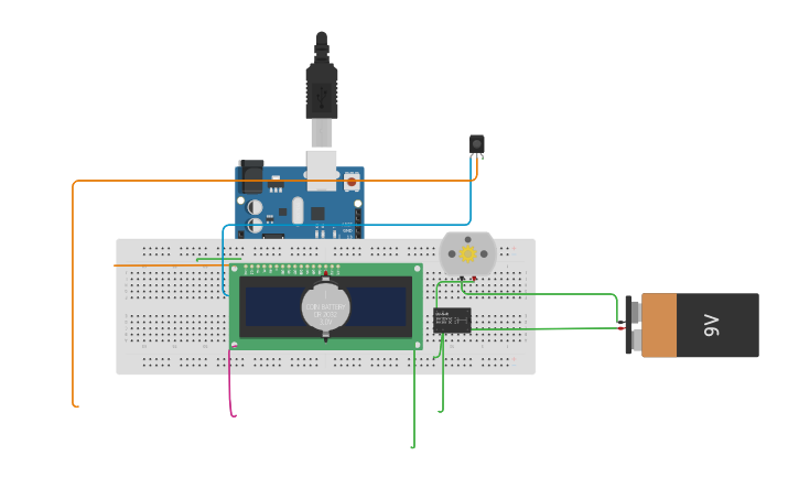Circuit design Automatic Soil Moisture Sensor - Tinkercad