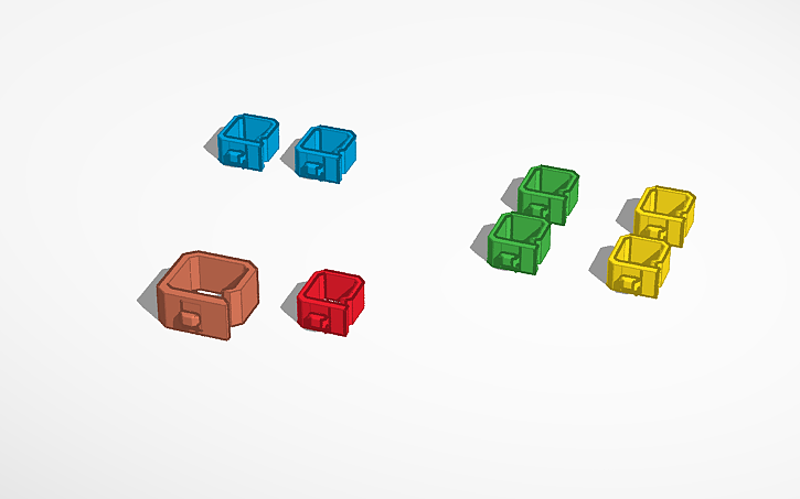 3D design V-Slot Large Cable Clips - Tinkercad