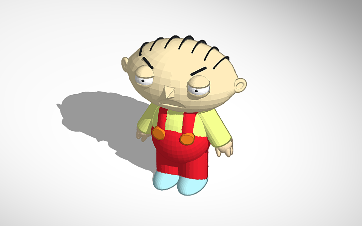 3D design Stewie Griffin - Tinkercad