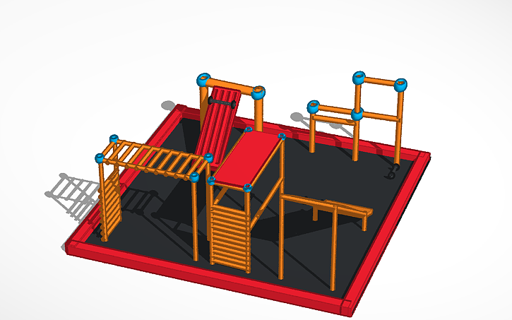 3D design спорт площадка - Tinkercad