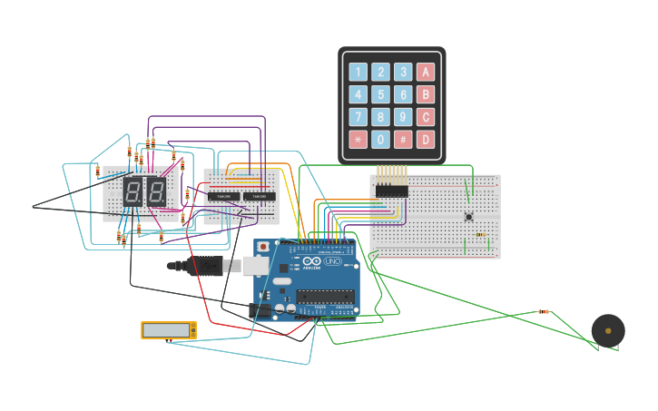Circuit Design Copy Of Using Keypad 4x4 With Arduino Tinkercad 1497