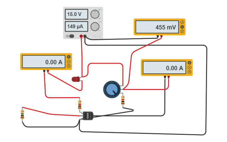 Circuit design Mosfet N-type transistor as low side switch - Tinkercad