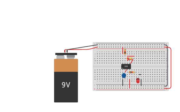 Circuit Design Led Flasher With 555 Timer Ic Tinkercad