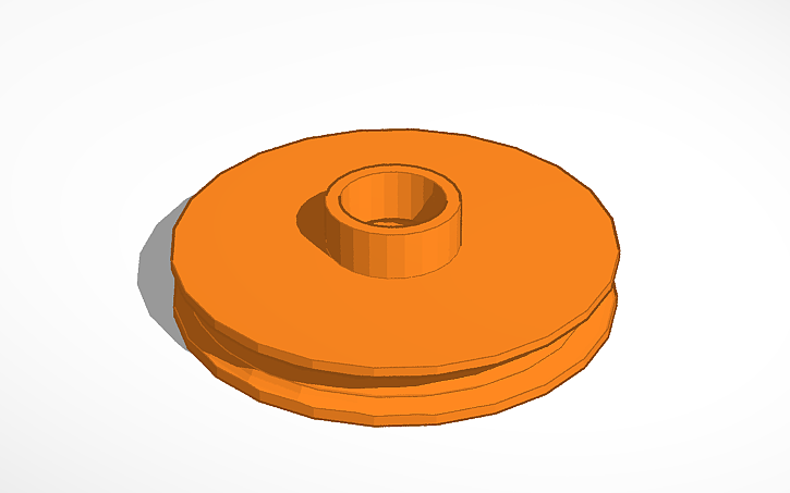 3D design v groove pulley - Tinkercad