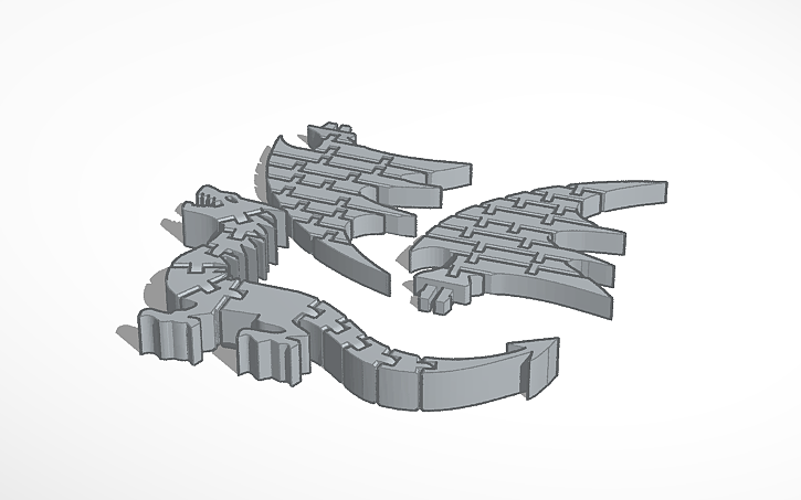 3D design Dragon for 3D print(Дракон для 3D печати) - Tinkercad