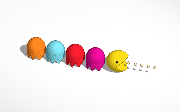 3D design Pacman - Tinkercad