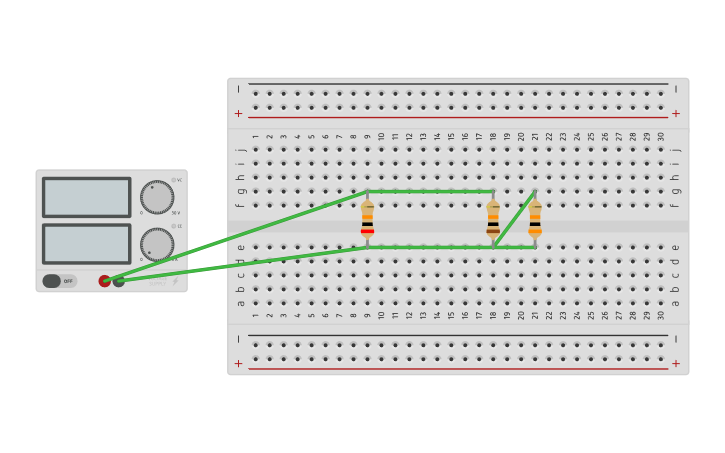 Circuit Design Basic Circuit Power Supply And Resistors Tinkercad