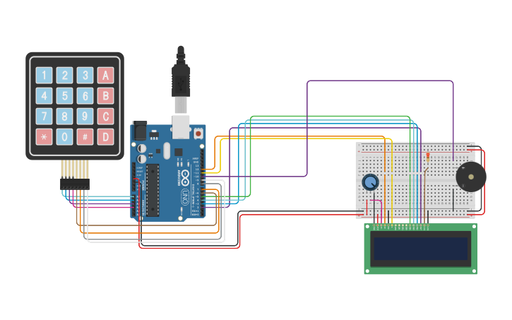 Circuit design embedded system tirgol 7.2 - Tinkercad