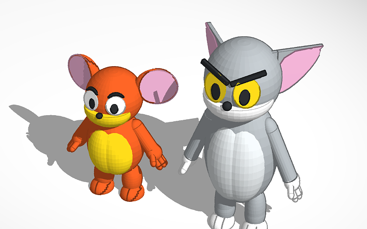 3D design Tom and Jerry - Tinkercad