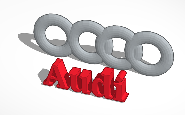 3D design Audi logo | Tinkercad