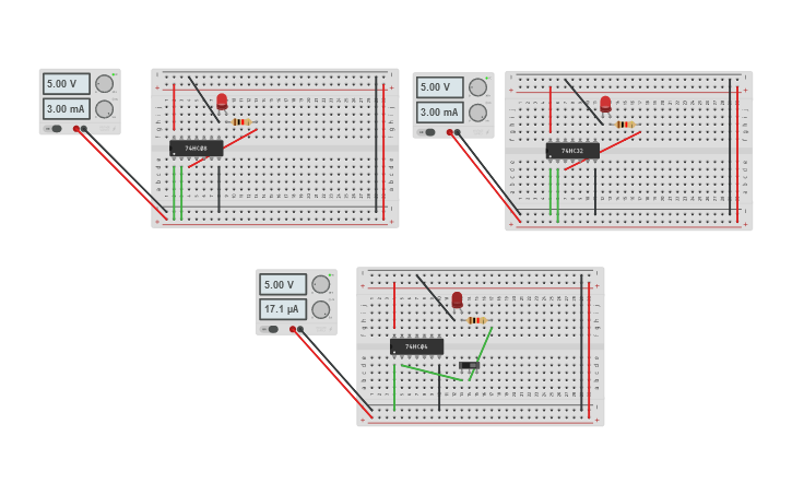 Circuit design AND, OR, and NOT Gates - Tinkercad