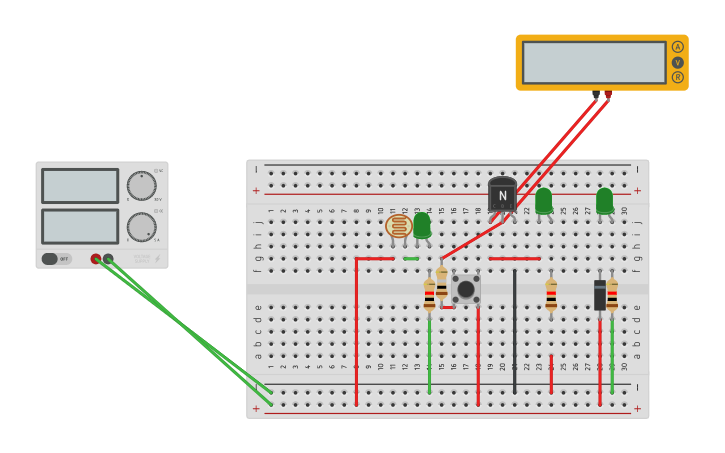 Circuit design LED with photoresistor, reverse, forward diode and ...