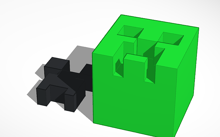 3D design Minecraft Creeper Head - Tinkercad