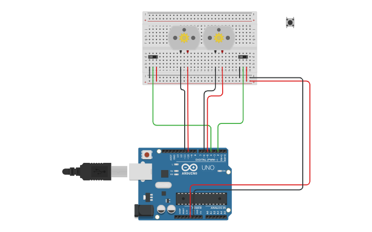 Circuit design The ark (Name TBD) simulation | Tinkercad