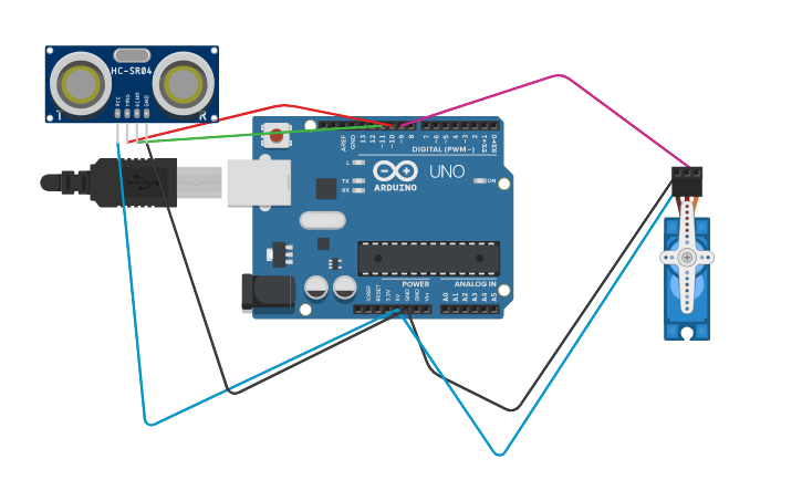 Circuit design Mülleimer - Tinkercad