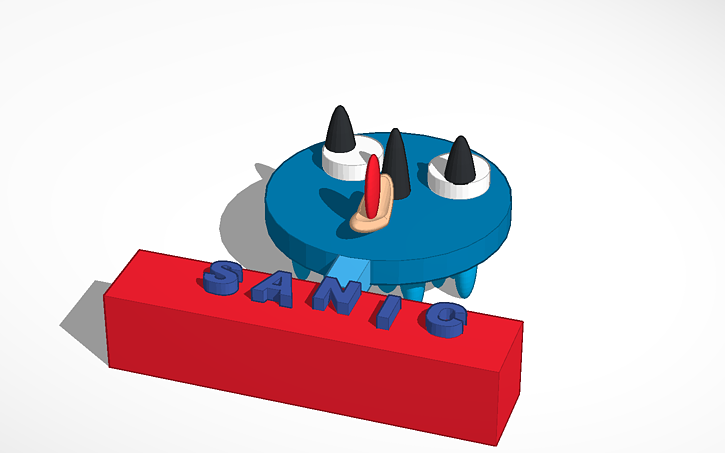 3D design A SANIC LOGO by Nick Yu | Tinkercad