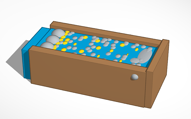 3D design sluice box - Tinkercad