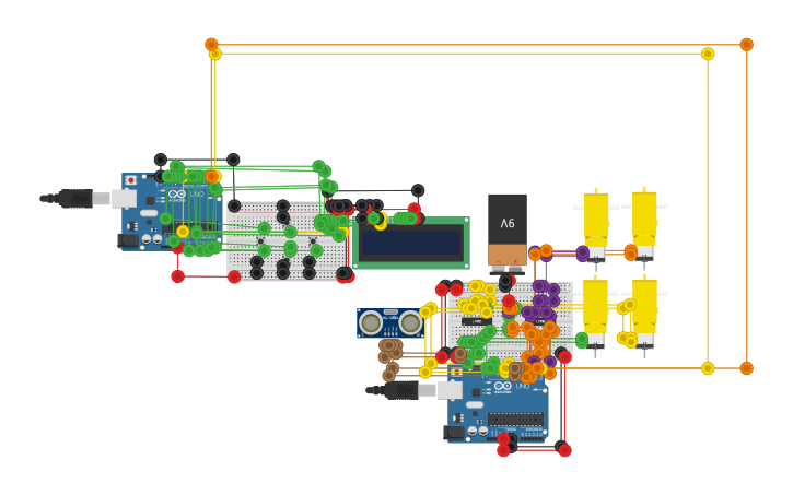 Circuit design Communication circuit - Tinkercad