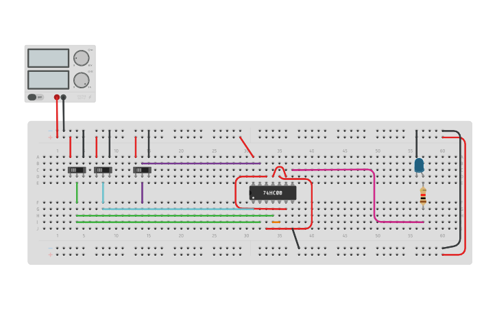 Circuit design 2*1 Multiplexer - Tinkercad
