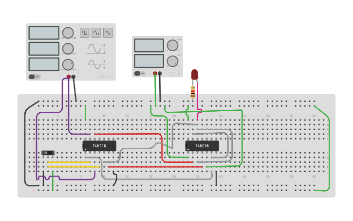 Circuit design T-Flip Flop | Tinkercad