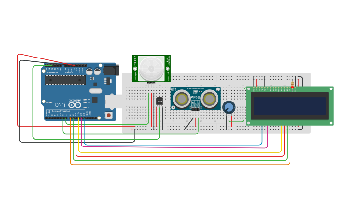 Circuit design SENSORES - Tinkercad