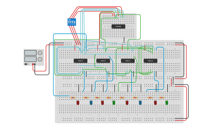 Circuit design 3:8 DECODER -ANTARA SAHA -2004216 - Tinkercad