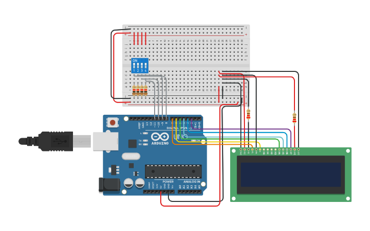 Circuit design circuito sumador completo de dos bits | Tinkercad Circuit design circuito sumador completo de dos bits | Tinkercad
