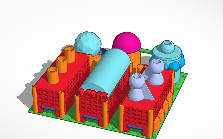 3D design Dropfleet Industrial buildings - Tinkercad
