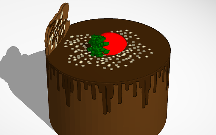 3D design Chocolate Cake - Tinkercad