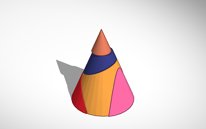 3d Design Conic Sections Labeled Tinkercad