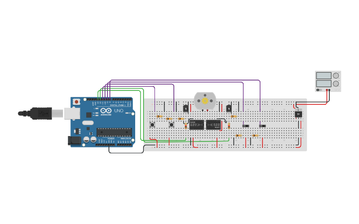 Circuit design Elevador | Tinkercad