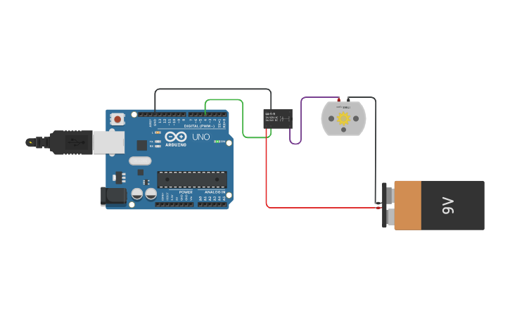 Circuit Design Relay Tinkercad