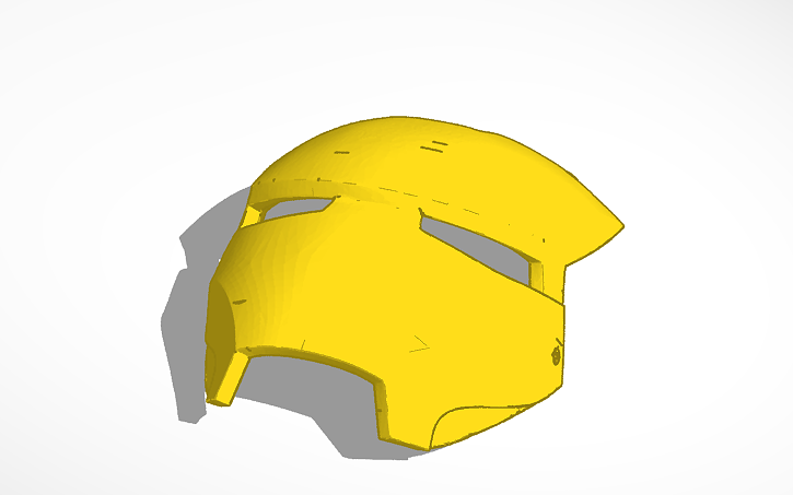 3D design Iron Man Face Plate - Tinkercad