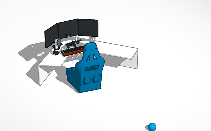 3D design PC Multi-Color Gaming Set-Up/Streaming Set-Up - Tinkercad